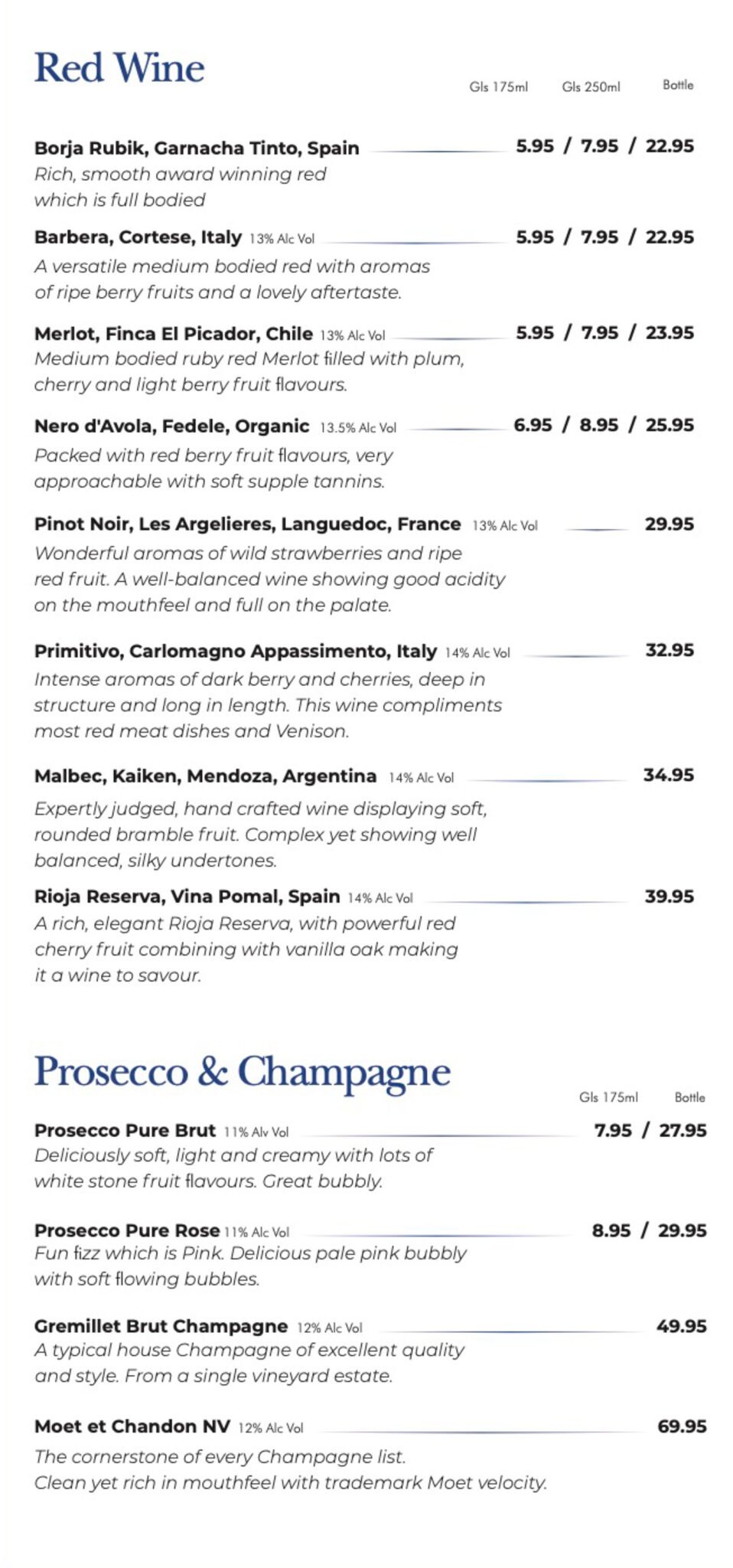 Wine and Cocktails – Aqua Bar & Kitchen